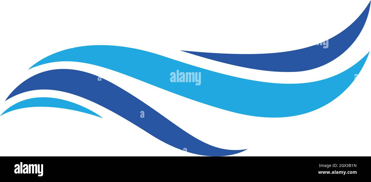 Water Wave symbol and icon Logo Template vector Stock Vector Image ...