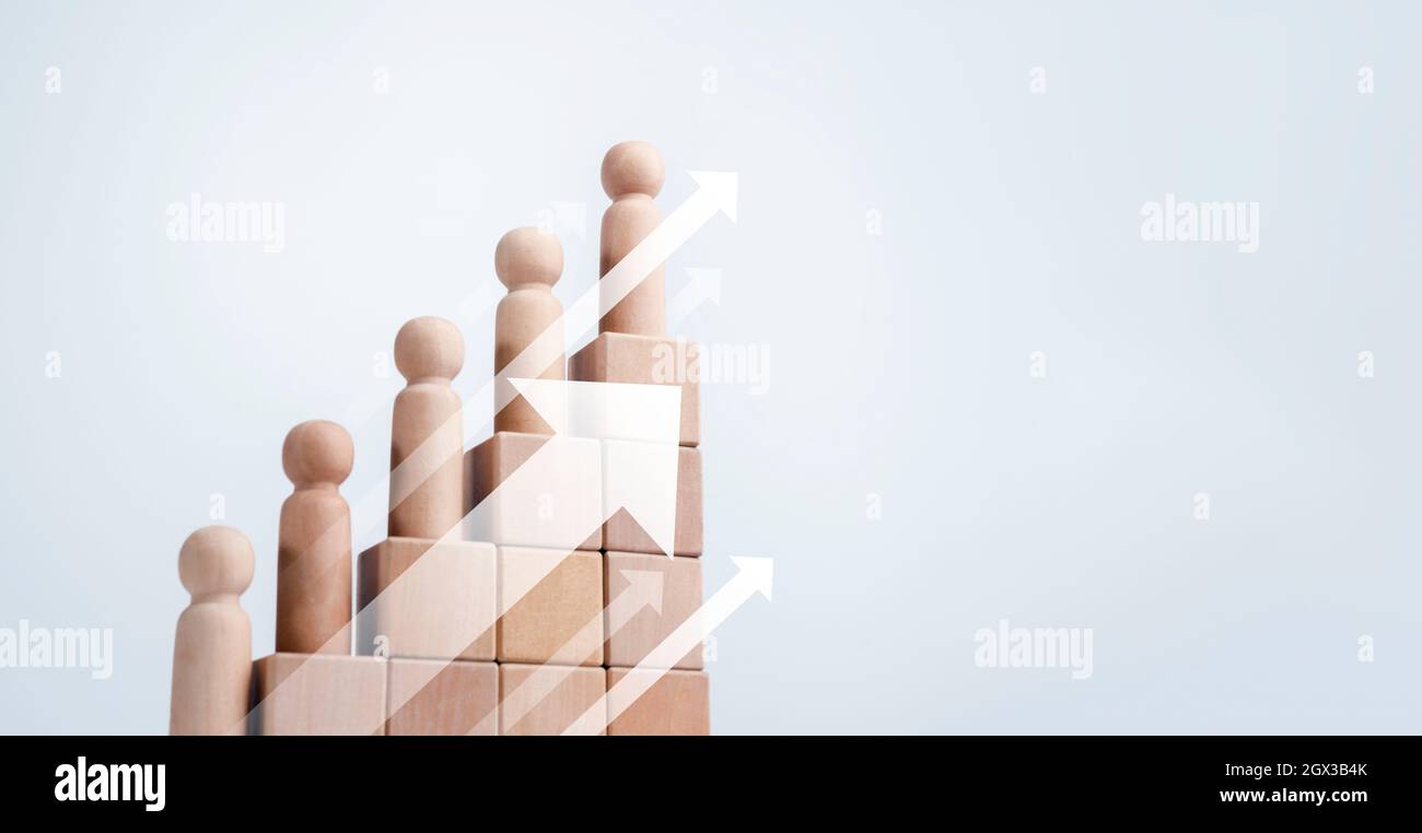 Leadership with business success concept. Modern rising up arrows and ...