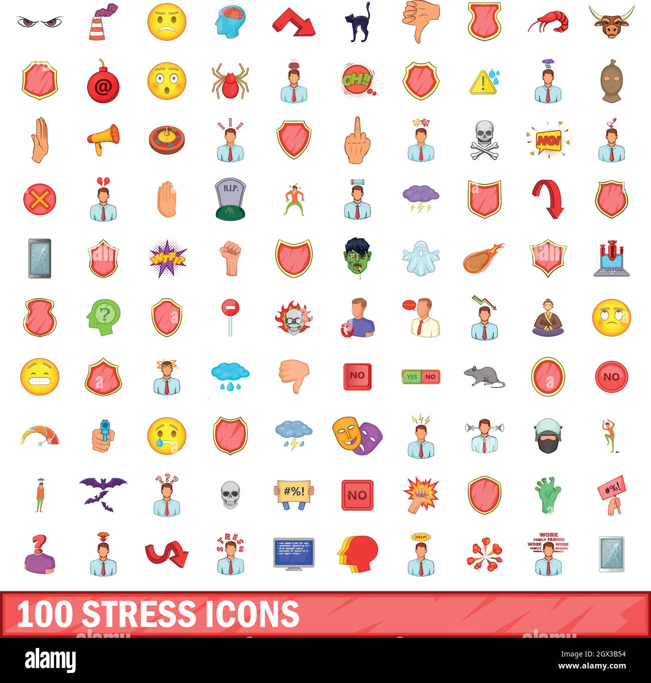 Brain icons set cartoon Stock Vector Images - Alamy