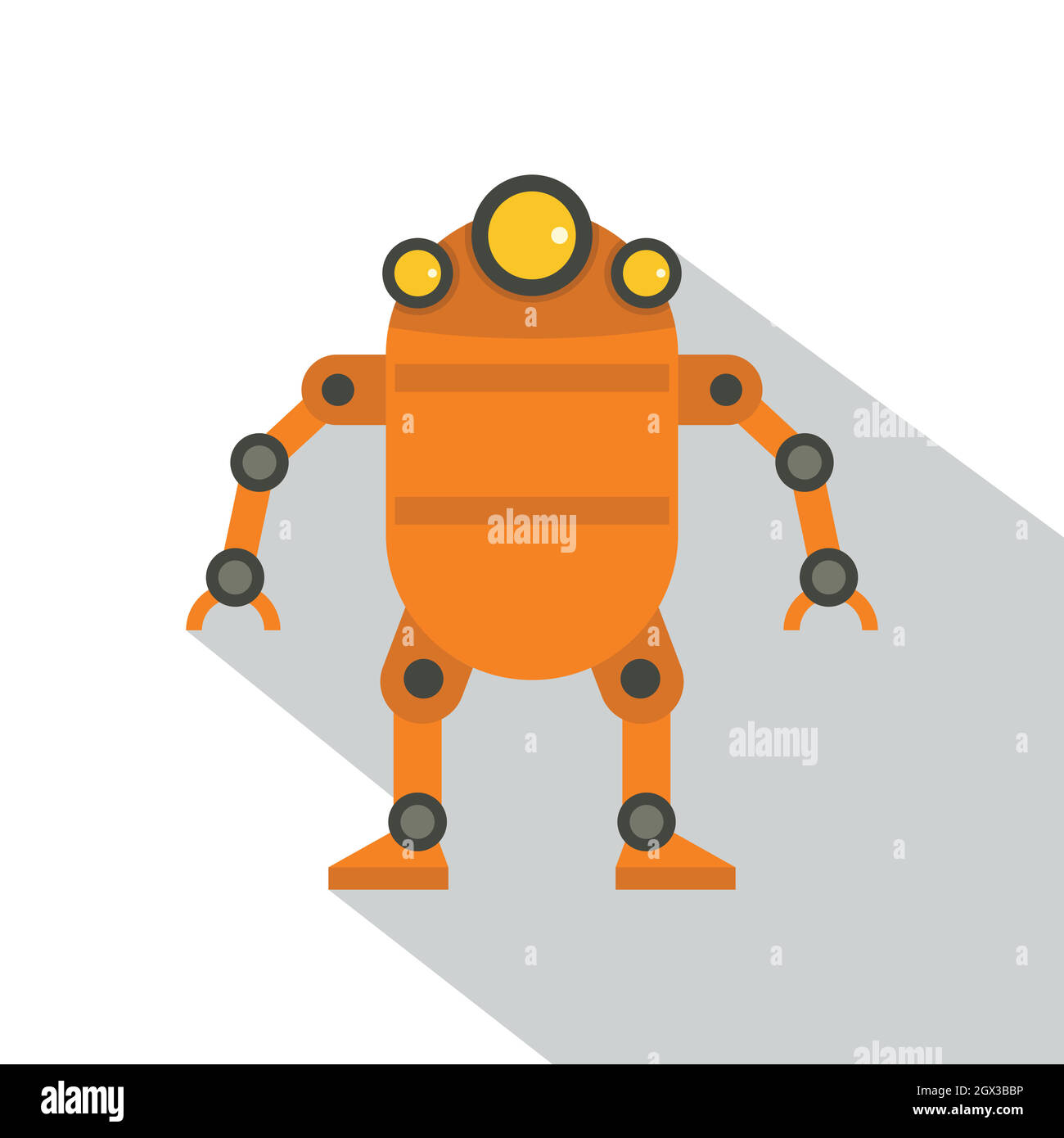 Robotic arm white flat Stock Vector Images - Alamy