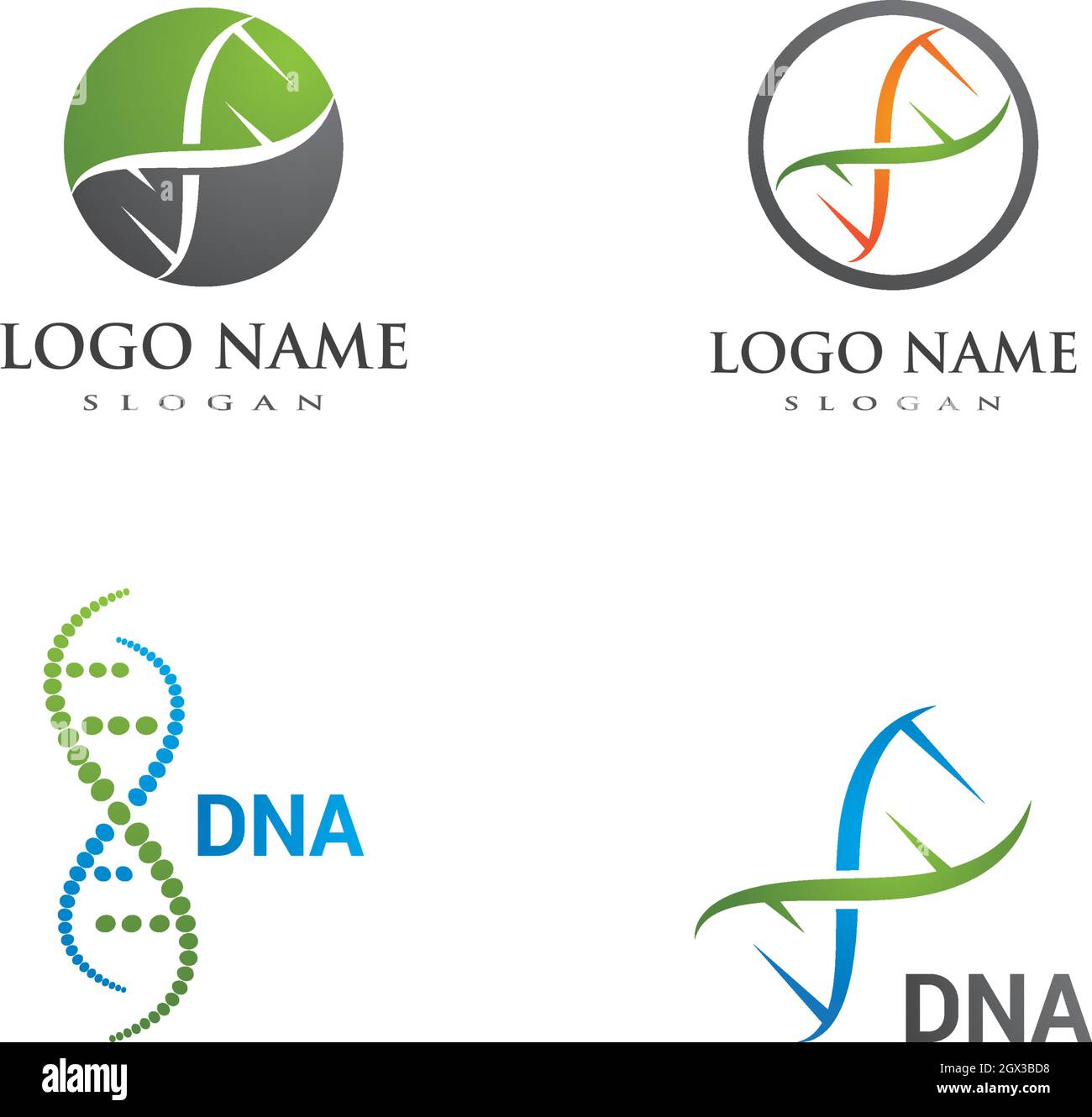 DNA logo vector icon template Stock Vector Image & Art - Alamy