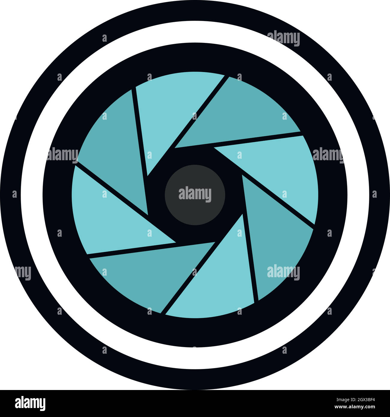 Round objective icon, flat style Stock Vector Image & Art - Alamy