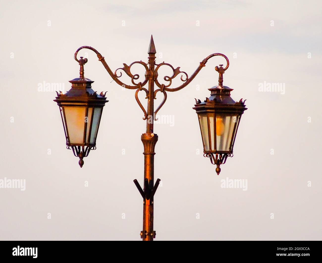 Wrought iron gas lamp hi-res stock photography and images - Alamy