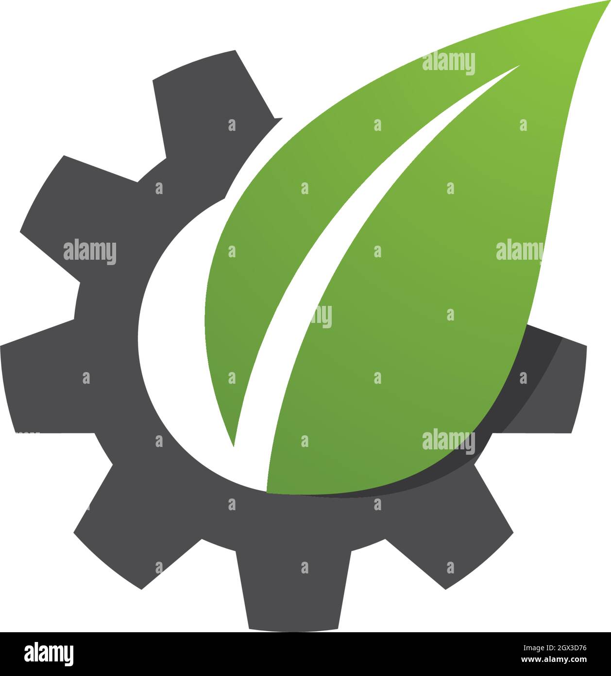 Gear leaf logo vector icon template Stock Vector Image & Art - Alamy