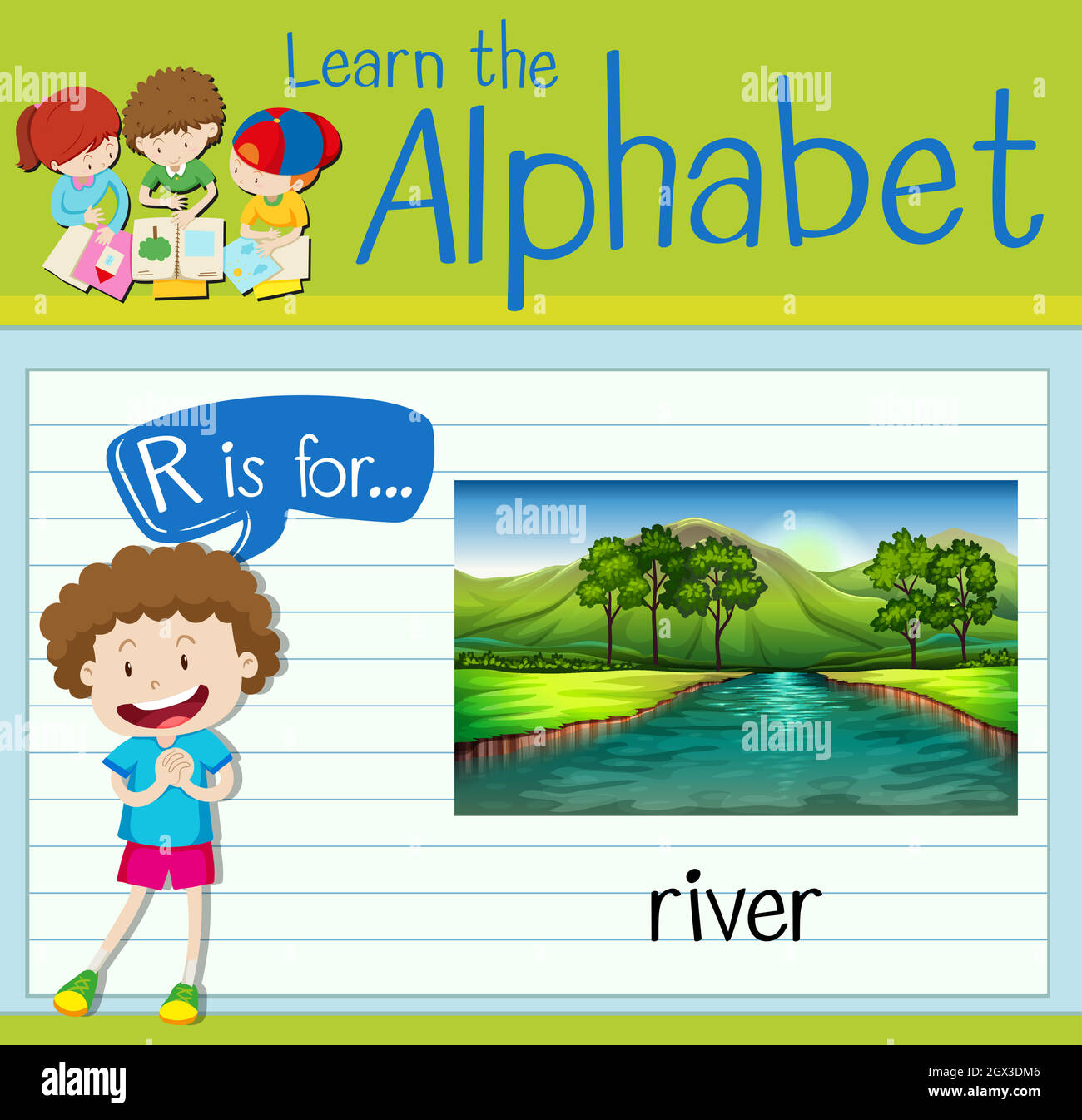 Flashcard letter R is for river Stock Vector Image & Art - Alamy