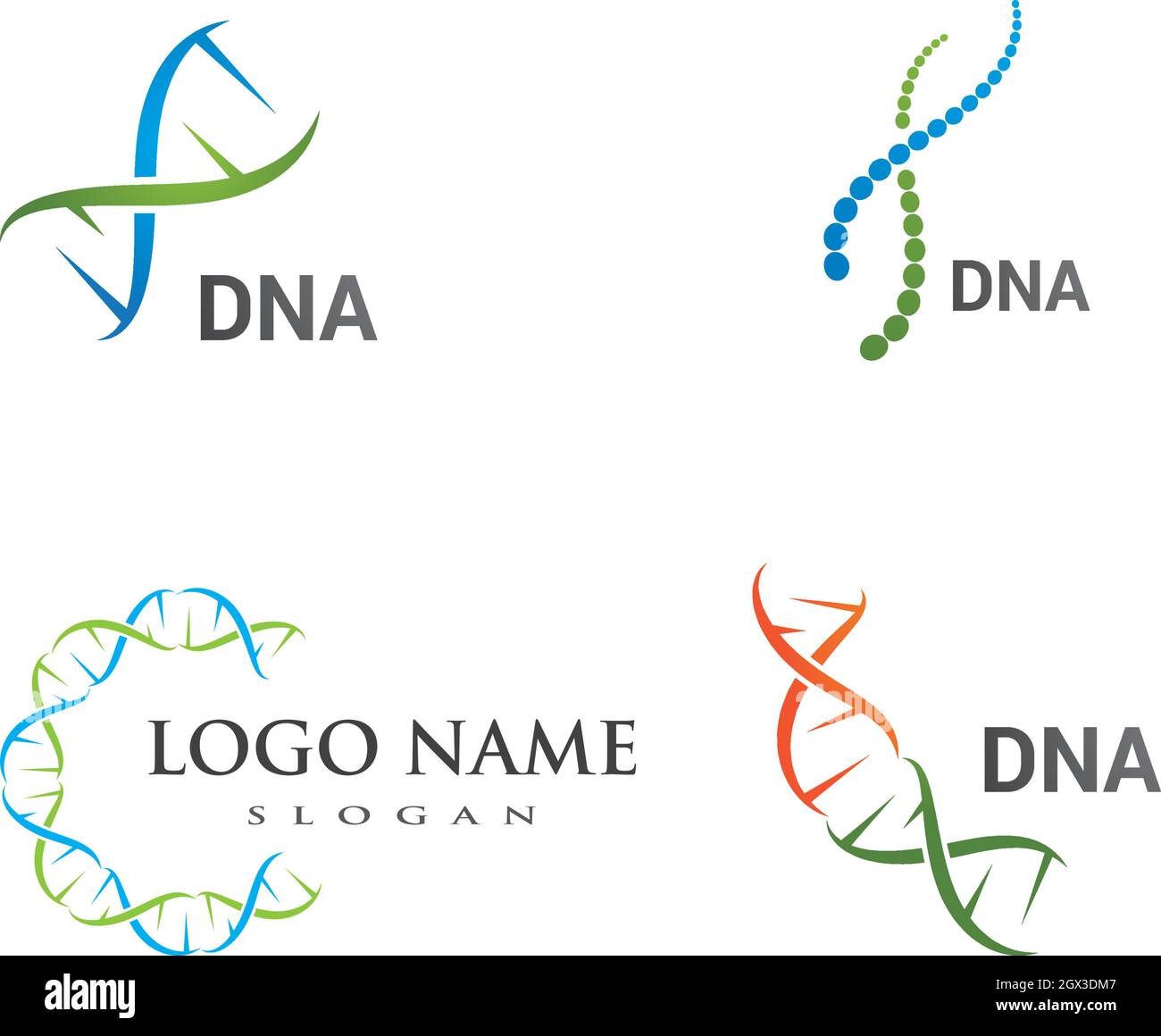 DNA logo vector icon template Stock Vector Image & Art - Alamy