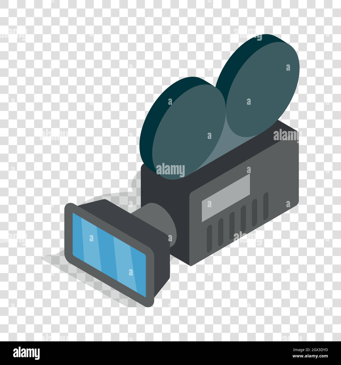 Retro cinema camera isometric icon Stock Vector Image & Art - Alamy