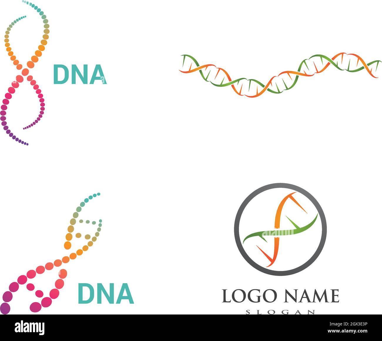 DNA logo vector icon template Stock Vector Image & Art - Alamy