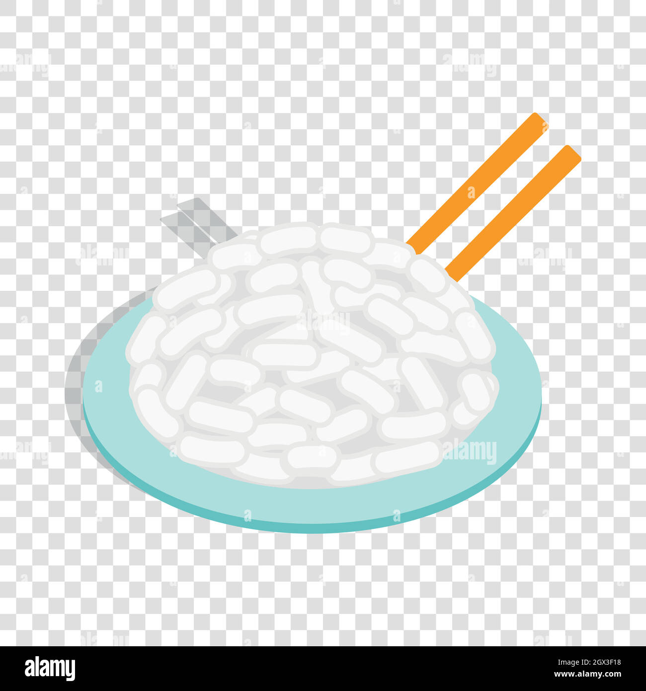 Rice in plate isometric icon Stock Vector Image & Art - Alamy