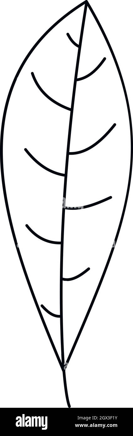 Spring leaf outline line Stock Vector Images - Alamy