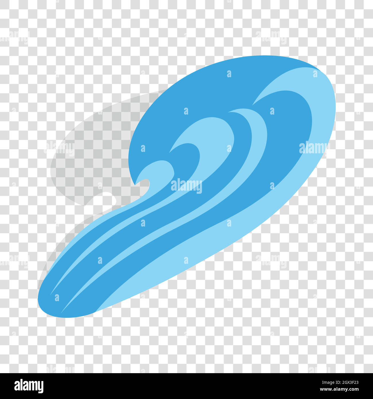 Blue wave isometric icon Stock Vector Image & Art - Alamy