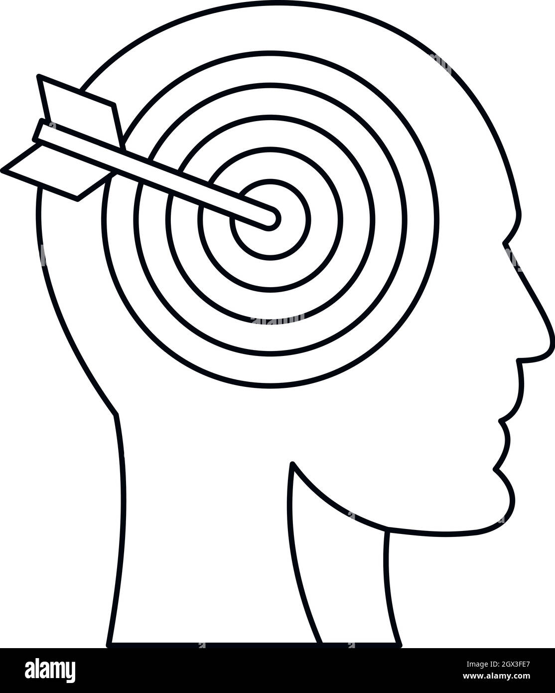 Target audience icon black Stock Vector Images - Alamy