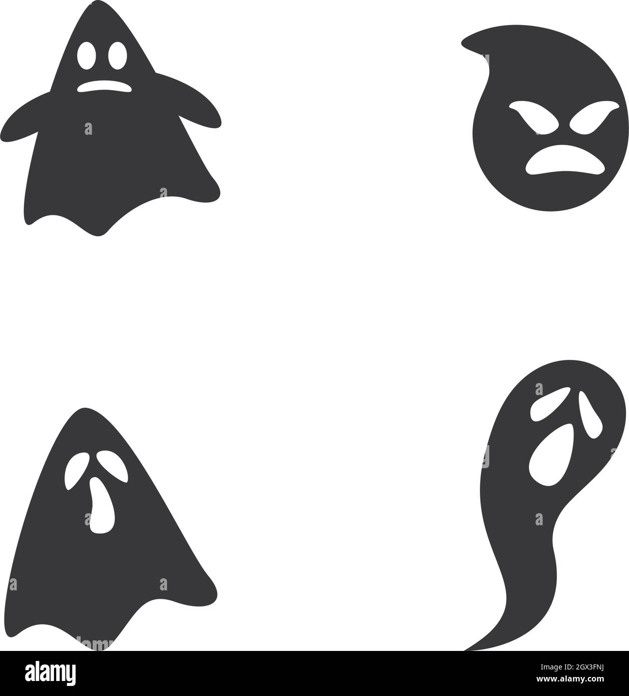 Ghost ilustration vector template Stock Vector Image & Art - Alamy