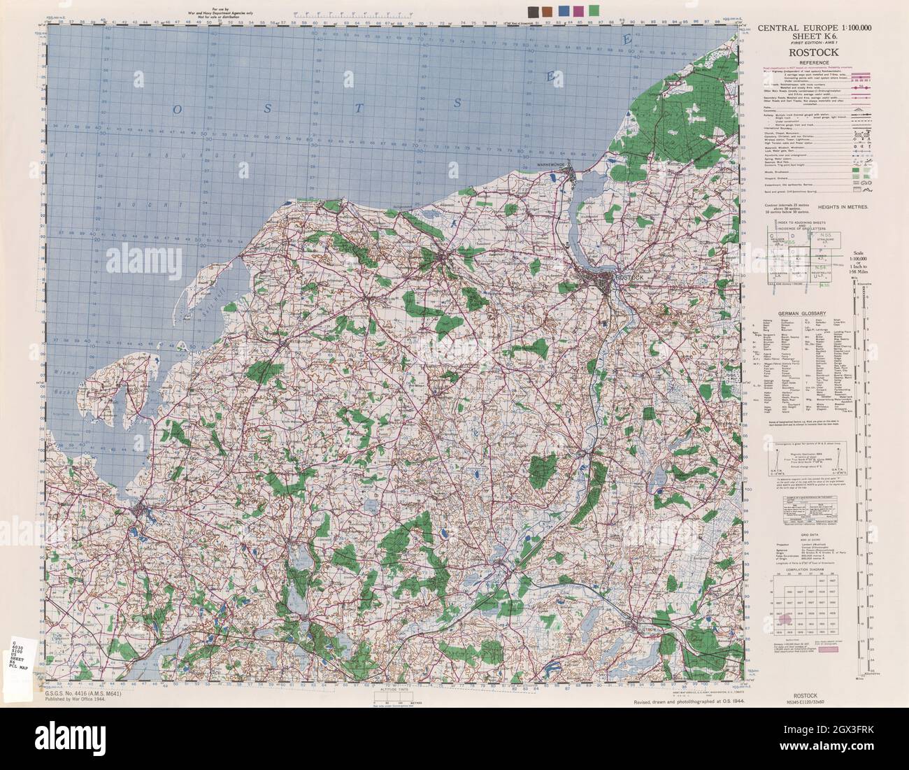 Rostock old map hi-res stock photography and images - Alamy
