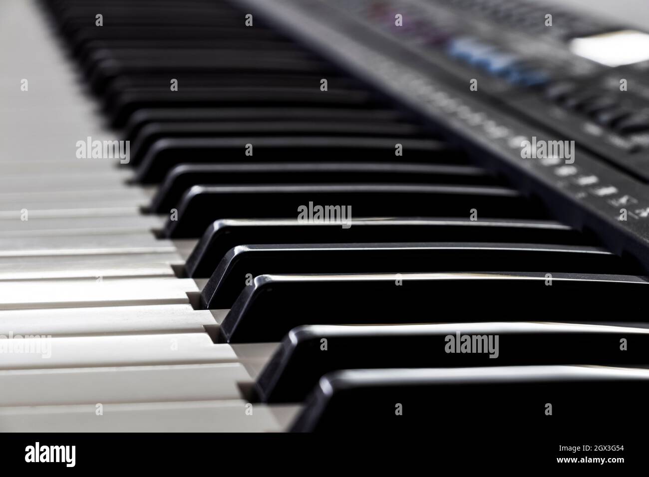 Black and white piano keys close up Stock Photo - Alamy