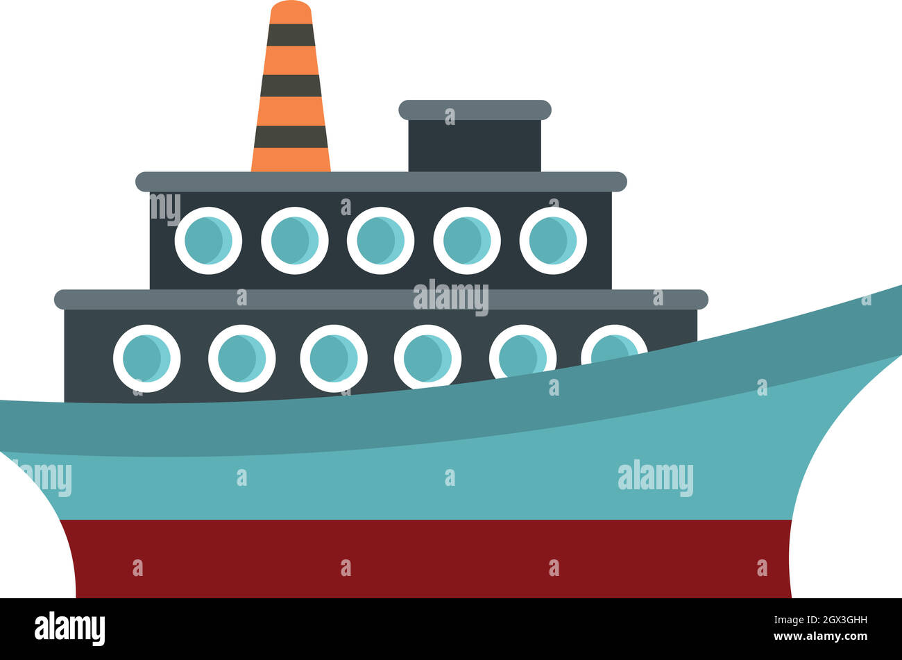 Big ship icon, flat style Stock Vector Image & Art - Alamy