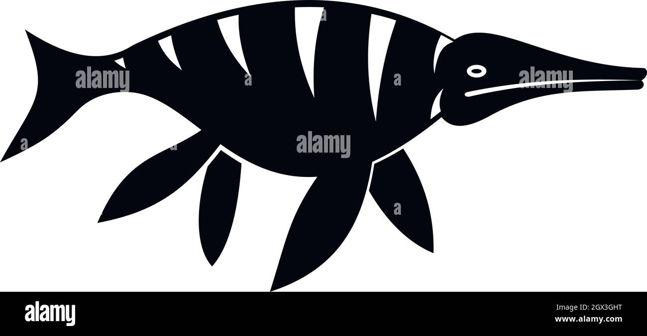Aquatic dinosaur icon, simple style Stock Vector Image & Art - Alamy