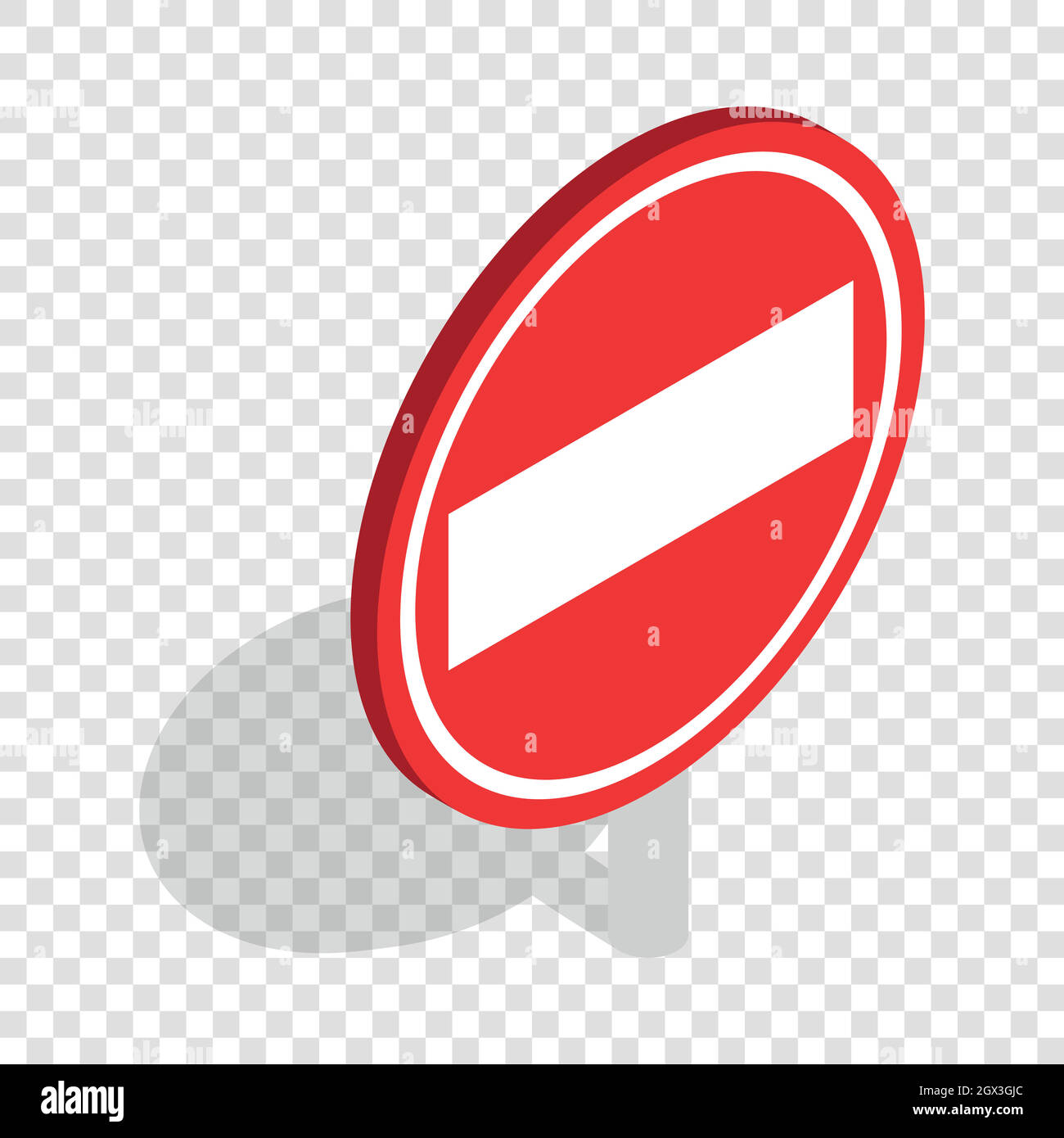 No entry traffic sign isometric icon Stock Vector Image & Art - Alamy