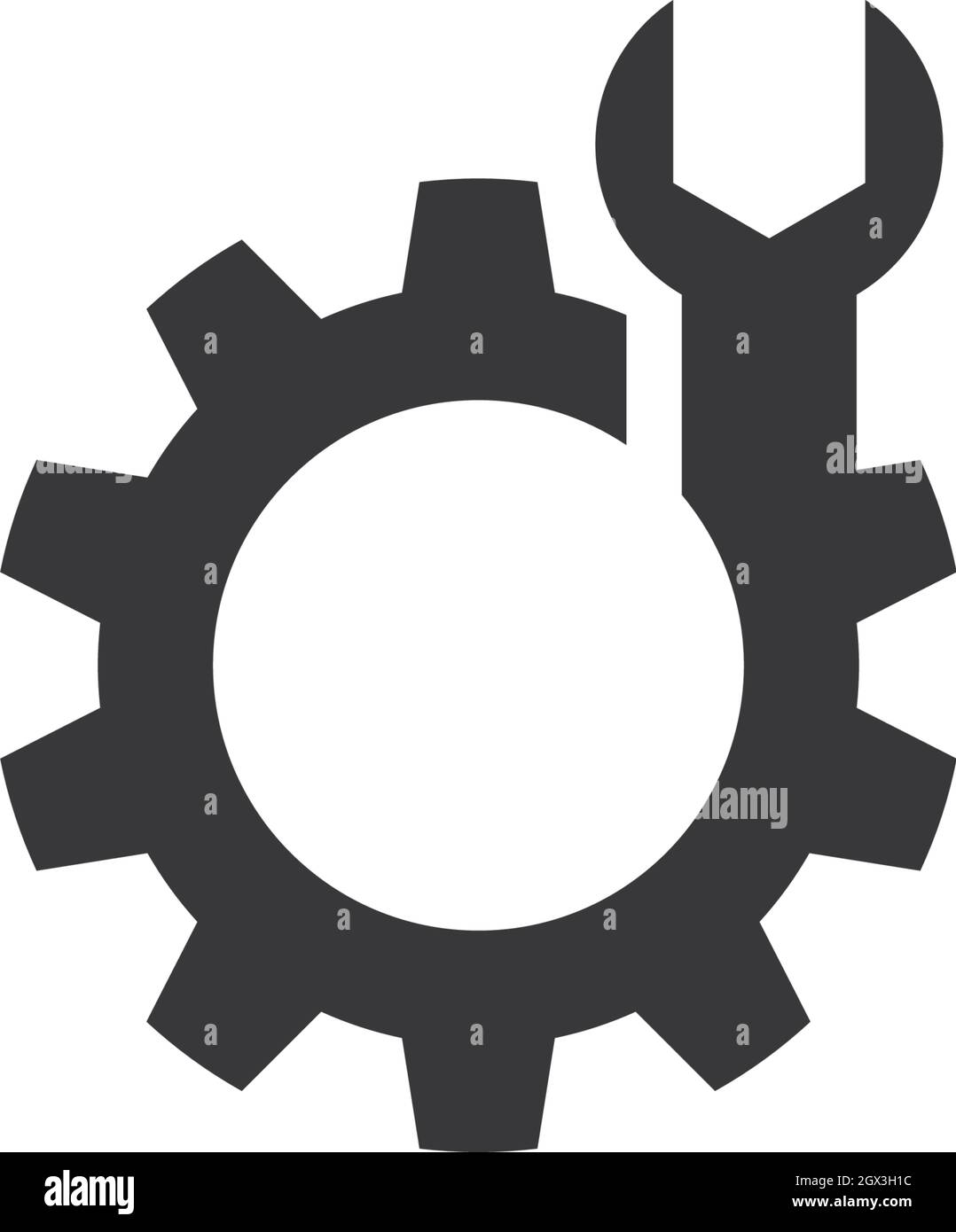 Repair maintenance logo concept Black and White Stock Photos & Images ...