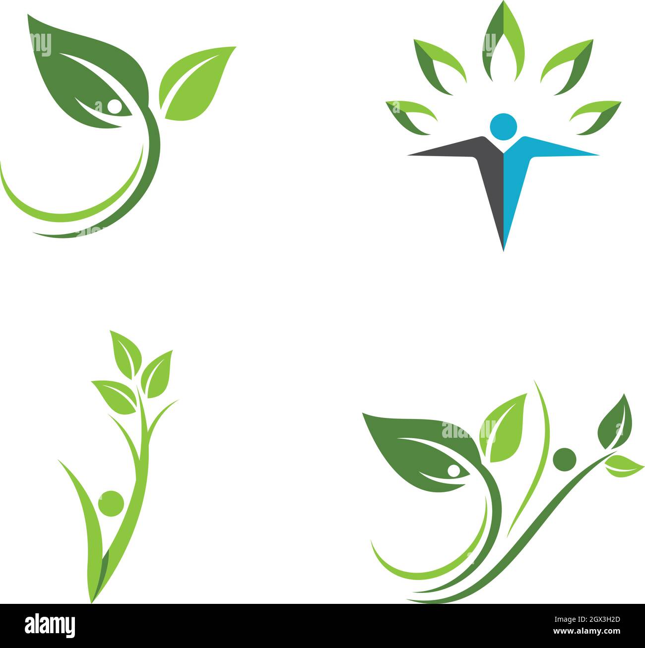 Human character,Green life logo sign Stock Vector Image & Art - Alamy