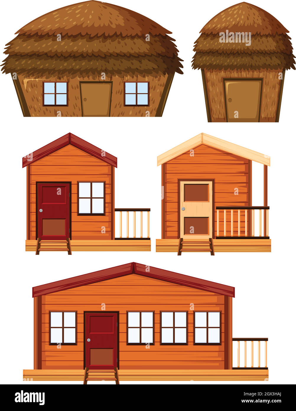 Old wooden style house Cut Out Stock Images & Pictures - Alamy