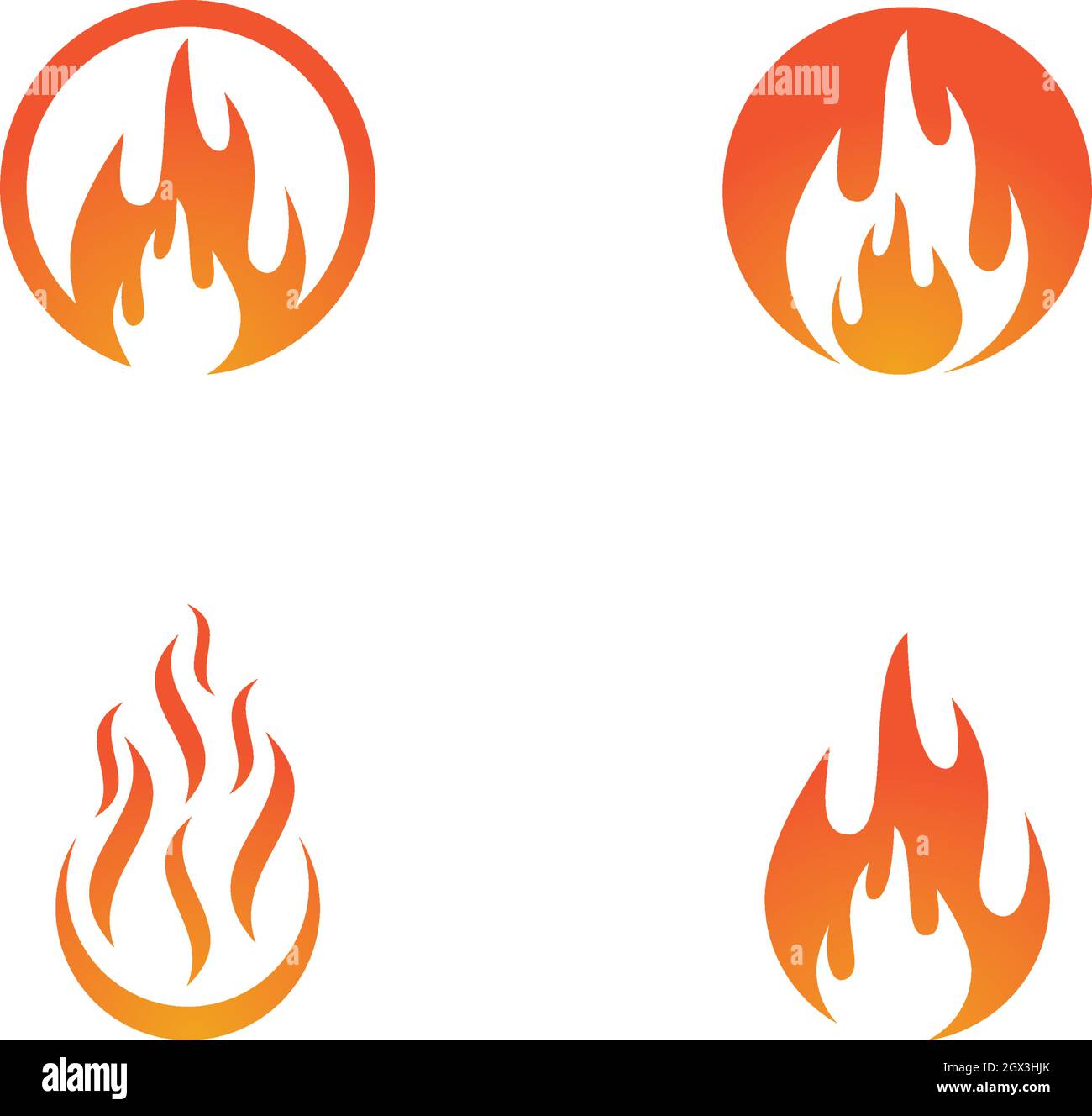 Fire flame Logo Template vector icon Oil, gas and energy logo concept ...