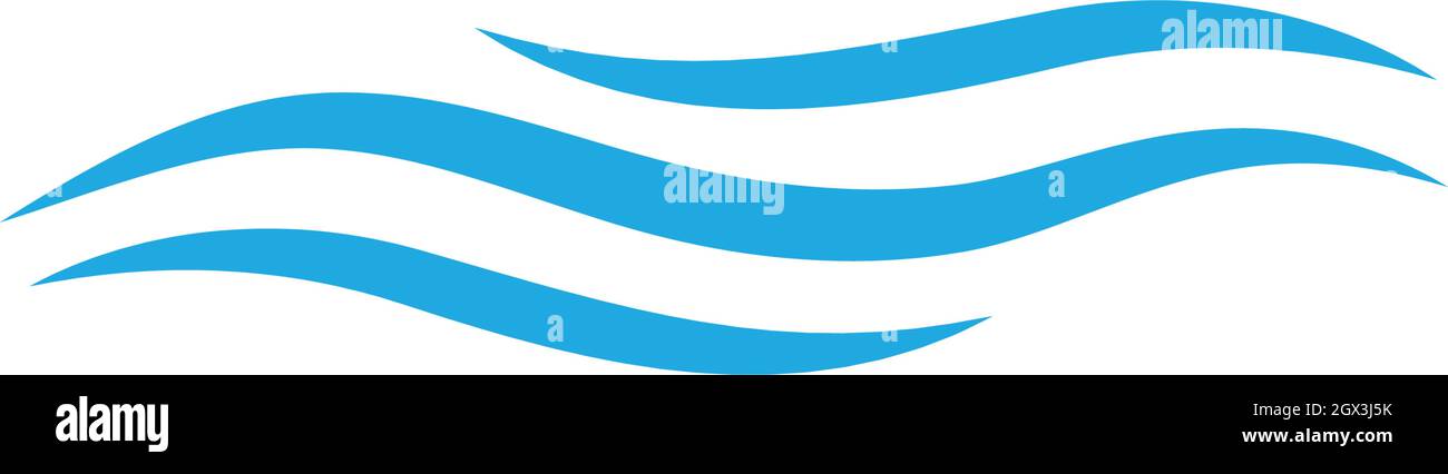 Water Wave symbol and icon Logo Template vector Stock Vector Image ...