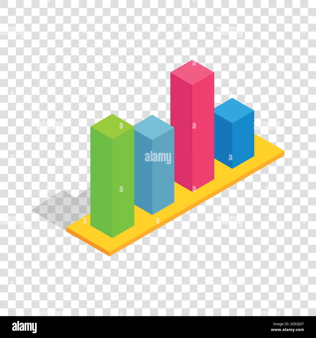 Chart in columns isometric icon Stock Vector Image & Art - Alamy