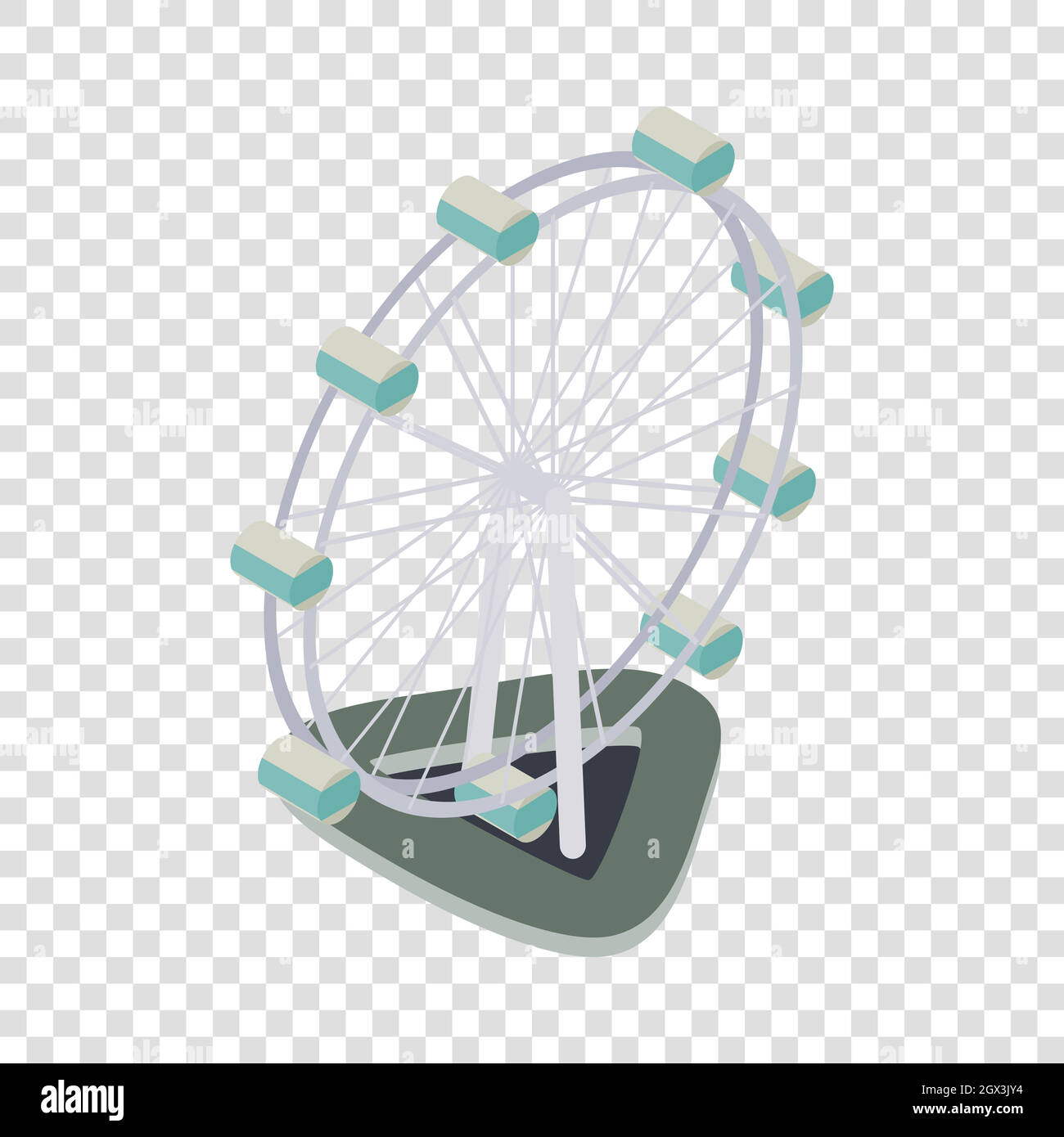 Ferris wheel isometric icon Stock Vector Image & Art - Alamy