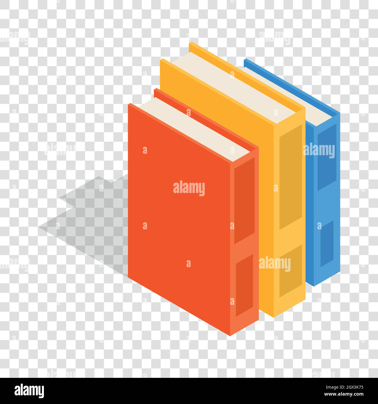 Vertical stack of colorful books isometric icon Stock Vector Image ...