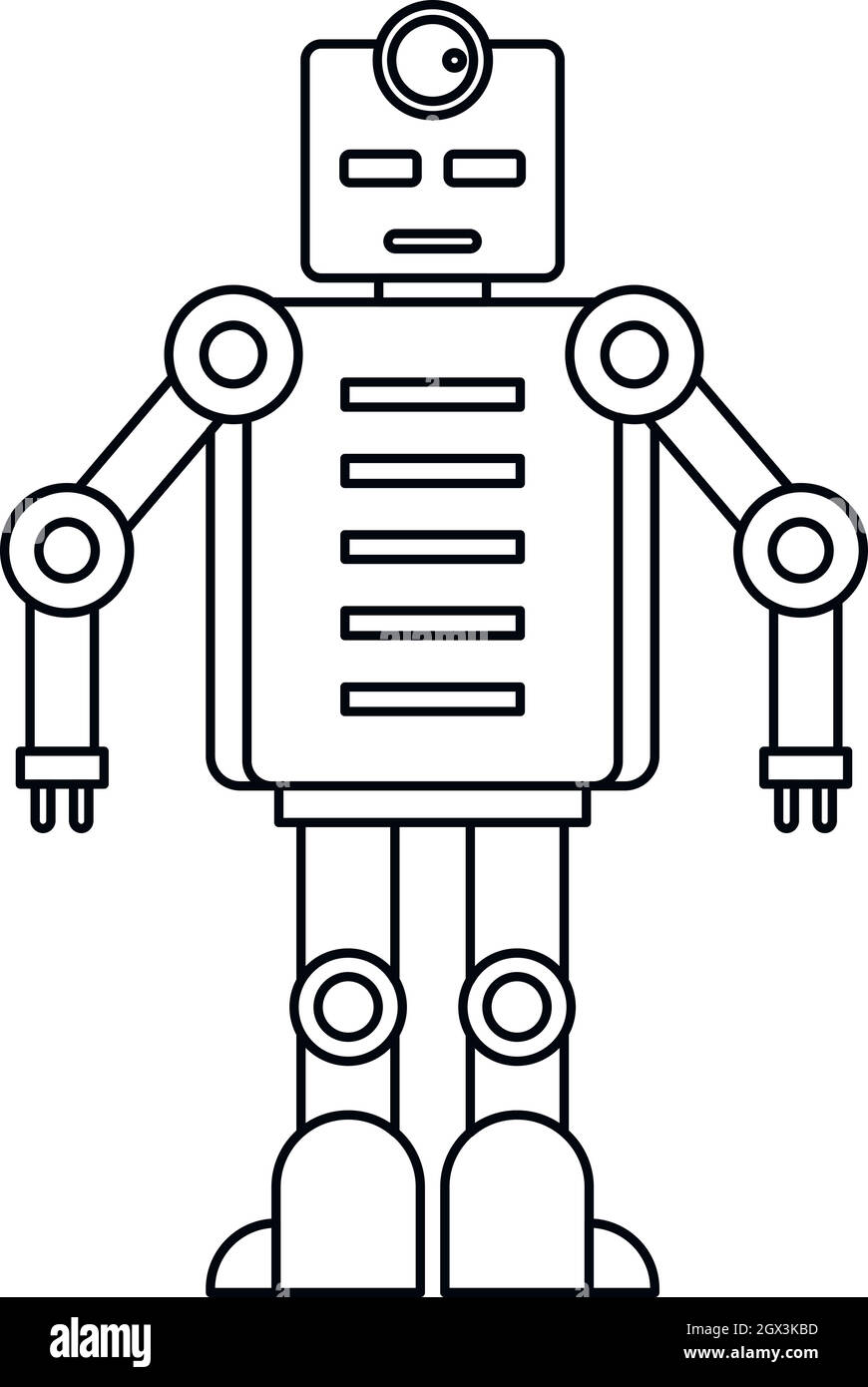 Robot technology line icon Stock Vector Images - Alamy