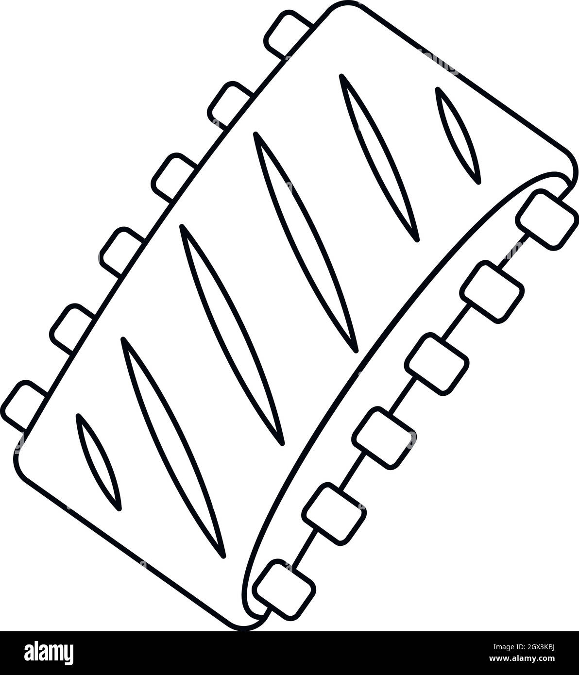 Grilled barbecue pork ribs Stock Vector Images - Alamy