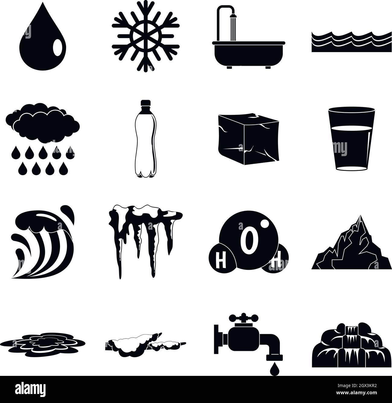 Water icons Stock Vector Images - Alamy