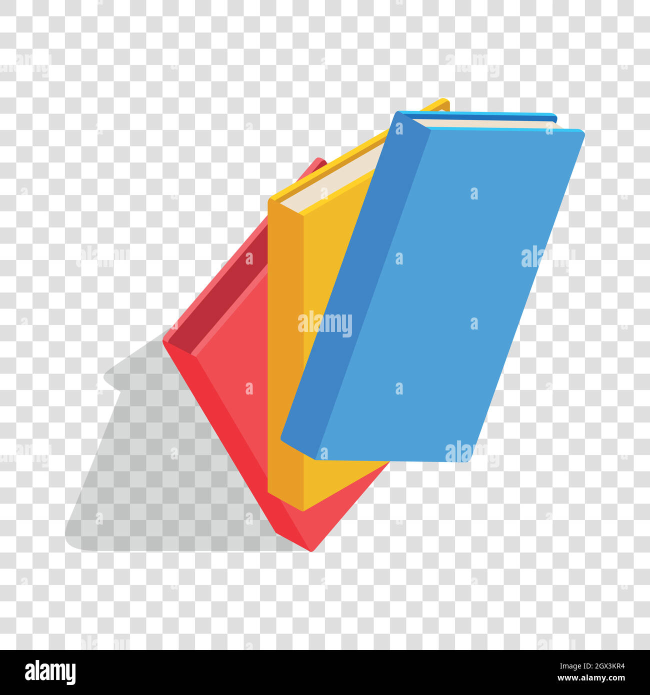 Three educational books isometric icon Stock Vector Image & Art - Alamy