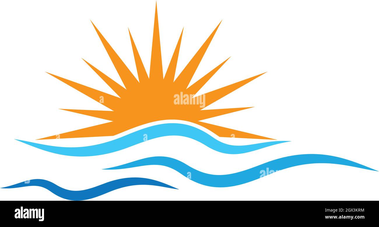 Water Wave symbol and icon Logo Template vector Stock Vector Image ...