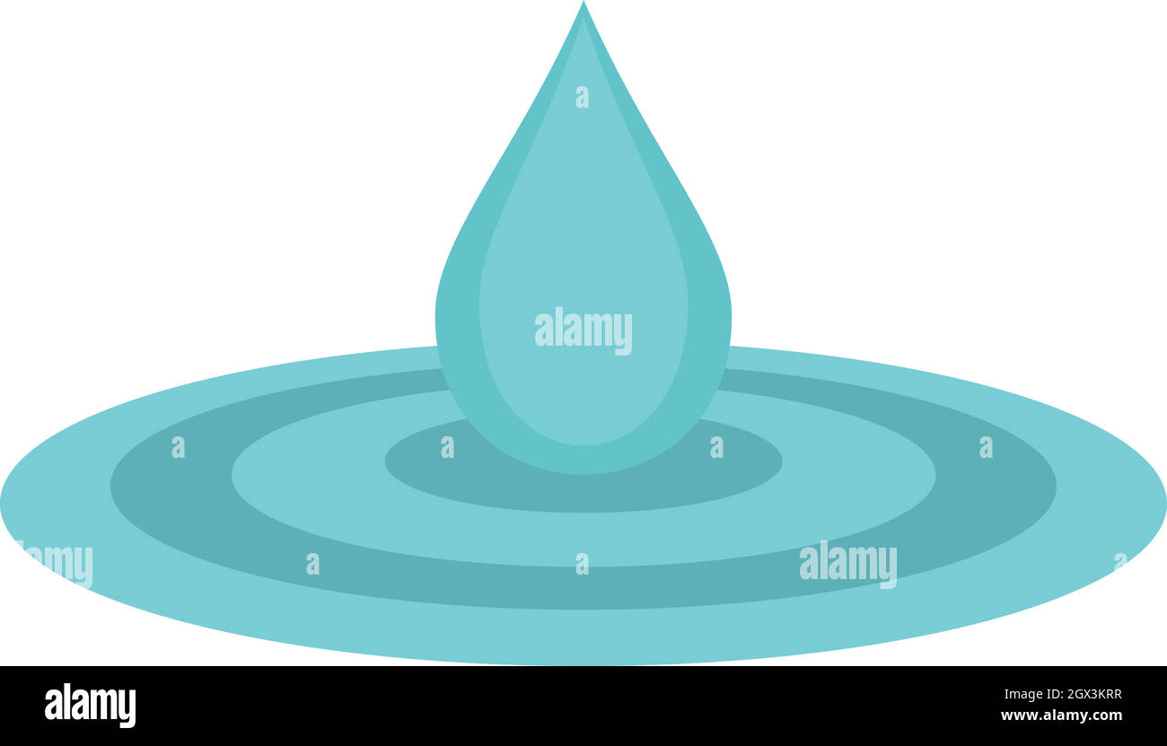 Water drop and spill icon, flat style Stock Vector Image & Art - Alamy