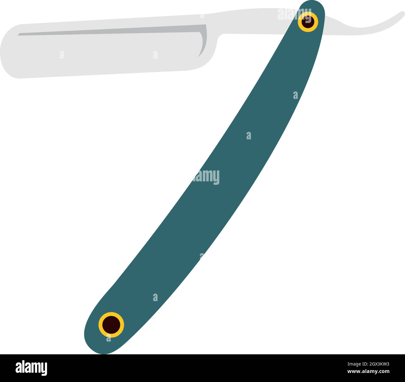 Straight razor icon, flat style Stock Vector Image & Art - Alamy