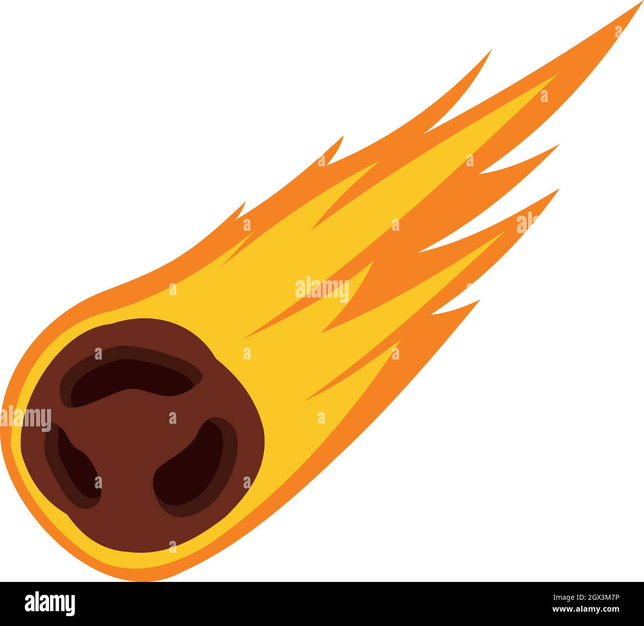 Flame meteorite icon, flat style Stock Vector Image & Art - Alamy