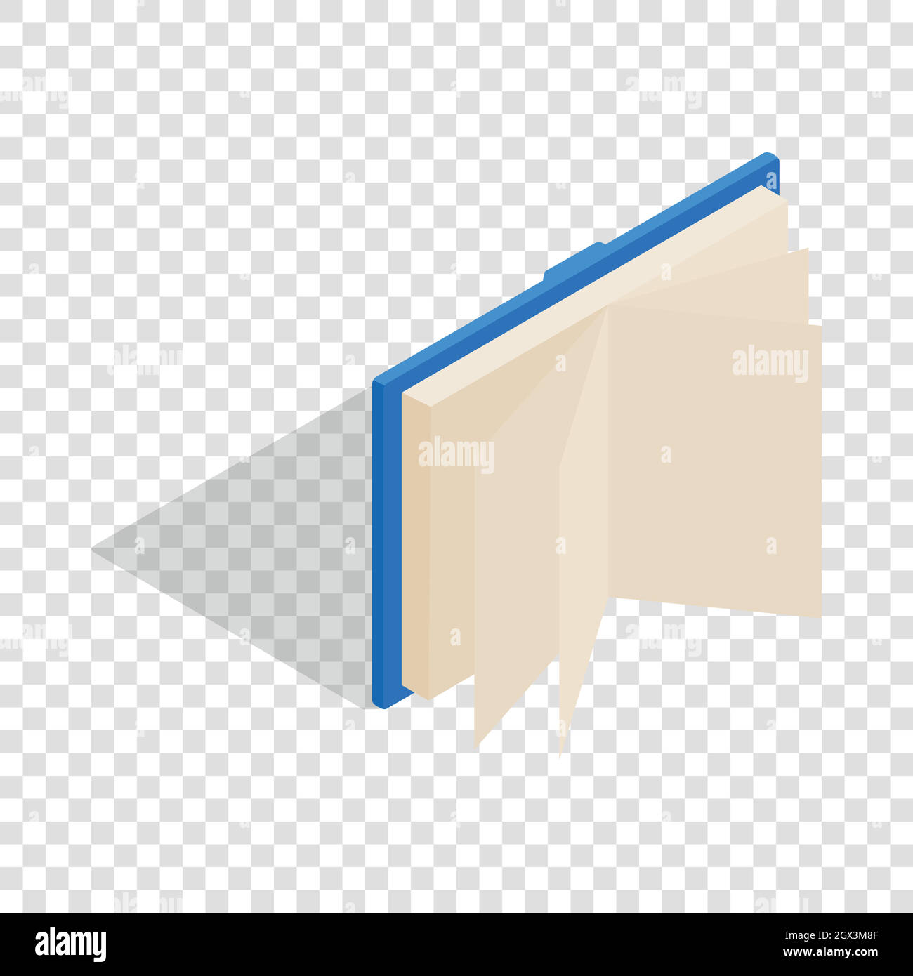 Blue open book isometric icon Stock Vector Image & Art - Alamy