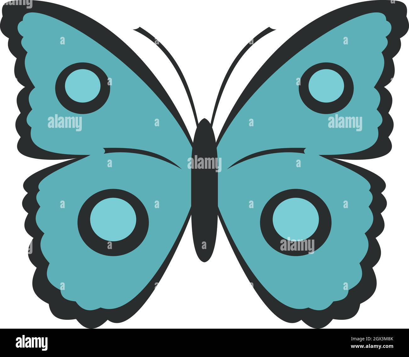 Flying butterfly icon on Cut Out Stock Images & Pictures - Alamy