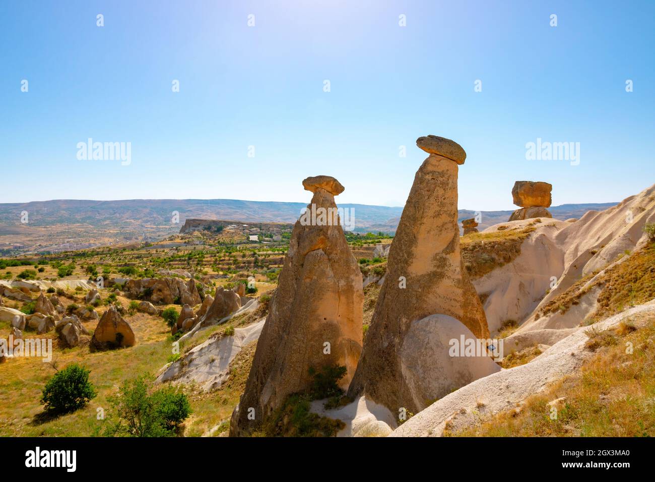 Three graces or Uc Guzeller in Turkish in Cappadocia Urgup Turkey ...