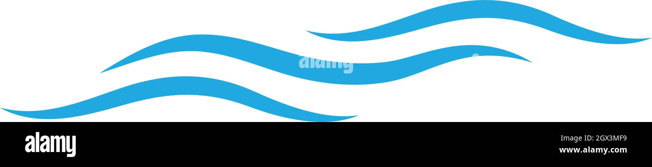 Water Wave symbol and icon Logo Template vector Stock Vector Image ...
