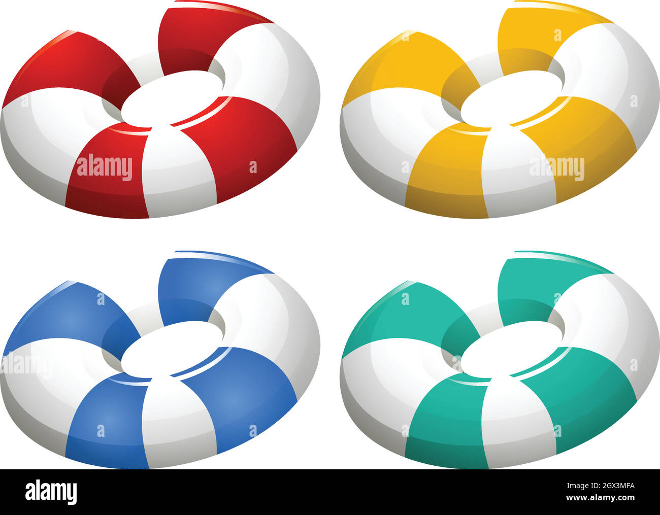 Set of inflatable ring Stock Vector Image & Art - Alamy