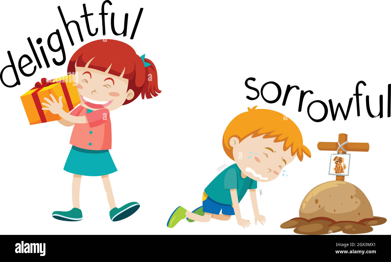 Sorrowful image Stock Vector Images - Alamy