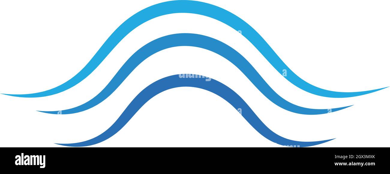 Water Wave symbol and icon Logo Template vector Stock Vector Image ...