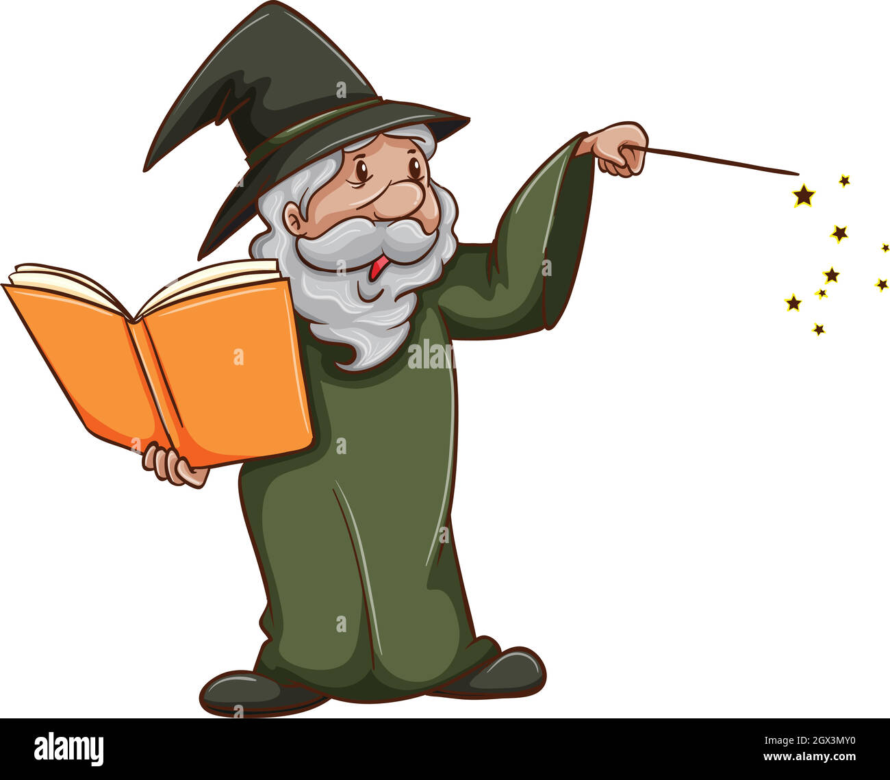 A simple sketch of an old wizard Stock Vector Image & Art - Alamy