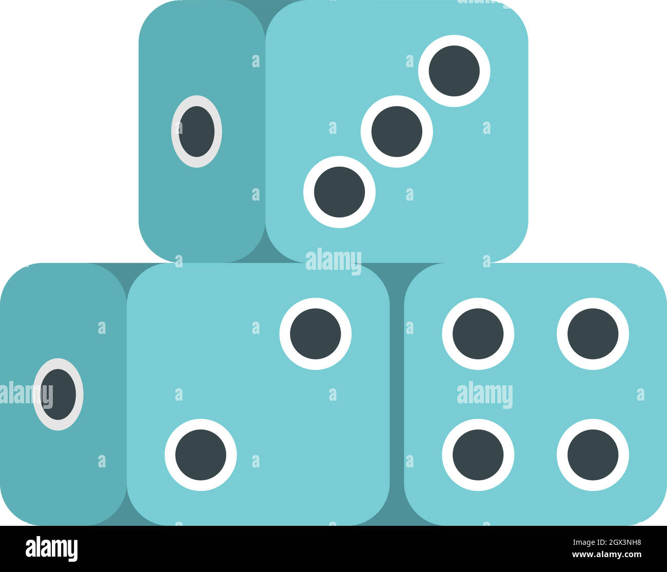 Number cubes Stock Vector Images - Alamy