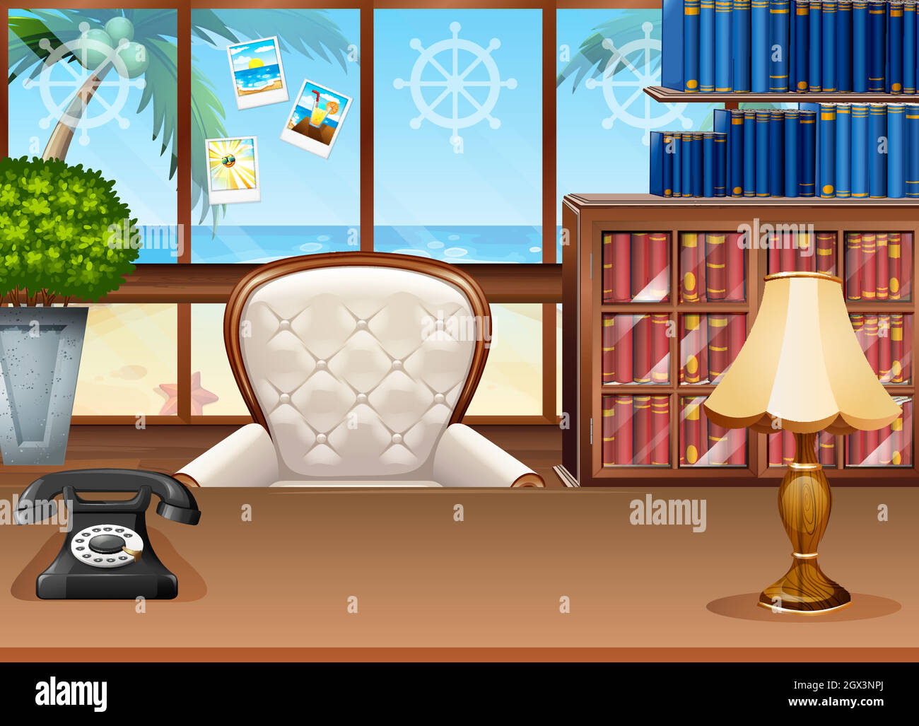 Interior light from window Stock Vector Images - Alamy