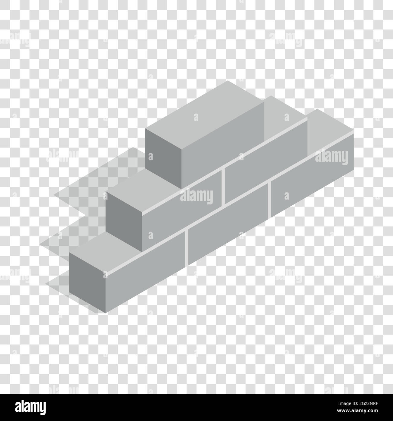 Brick wall isometric icon Stock Vector Images - Alamy