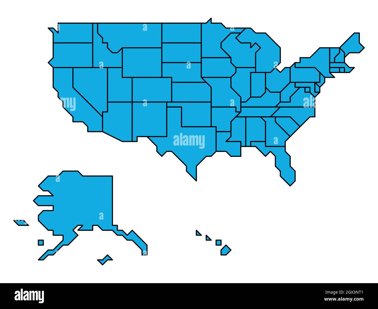 Grey Simplified Map Of USA United States Of America Retro Style Grey Simplified Map Of USA United States Of America Retro Style